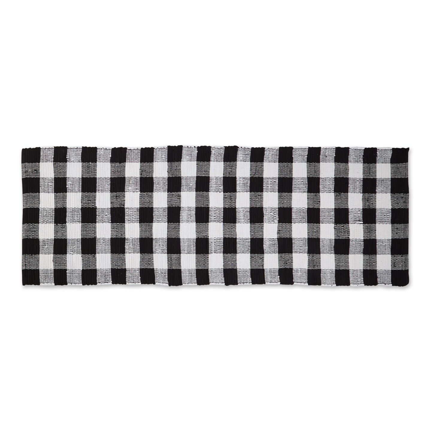 DII Black & White Buffalo Check Rag Rug 2ft 3inx6ft | Michaels