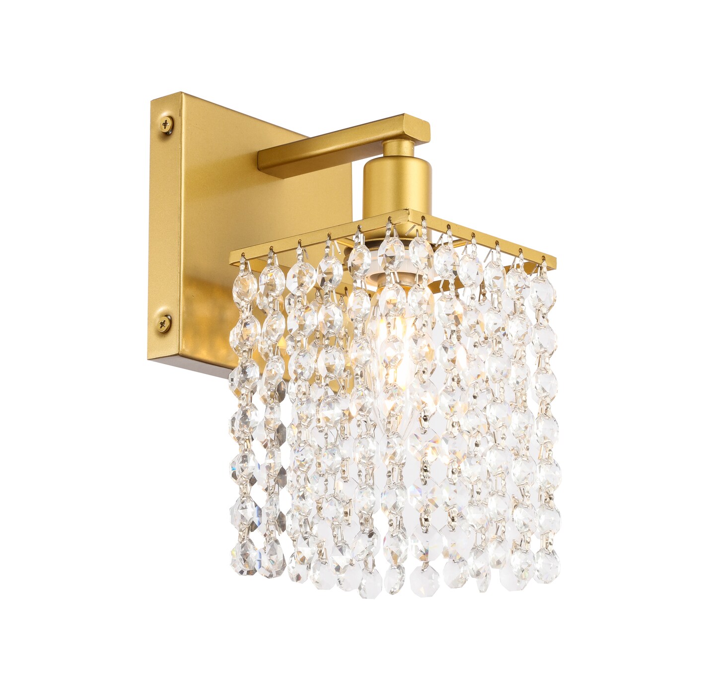 Phineas 1 light Brass and Clear Crystals wall sconce | Sconces | Michaels