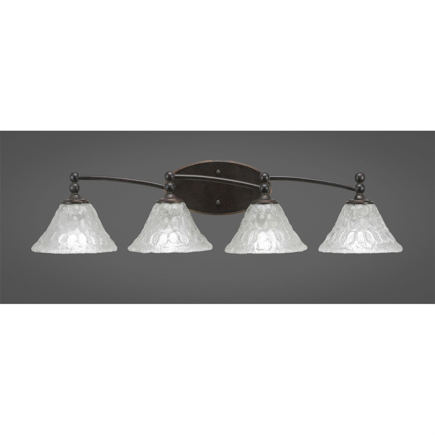 Capri 4 Light Bath Bar Shown In Dark Granite Finish With 7 Capri 4 Light Bath Bar Shown In Dark Granite Finish With 7