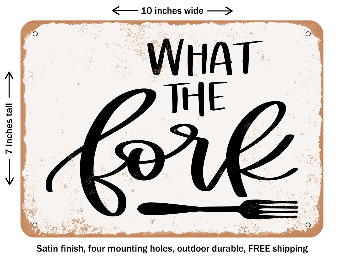 DECORATIVE METAL SIGN - What the Fork - Vintage Rusty Look | Michaels