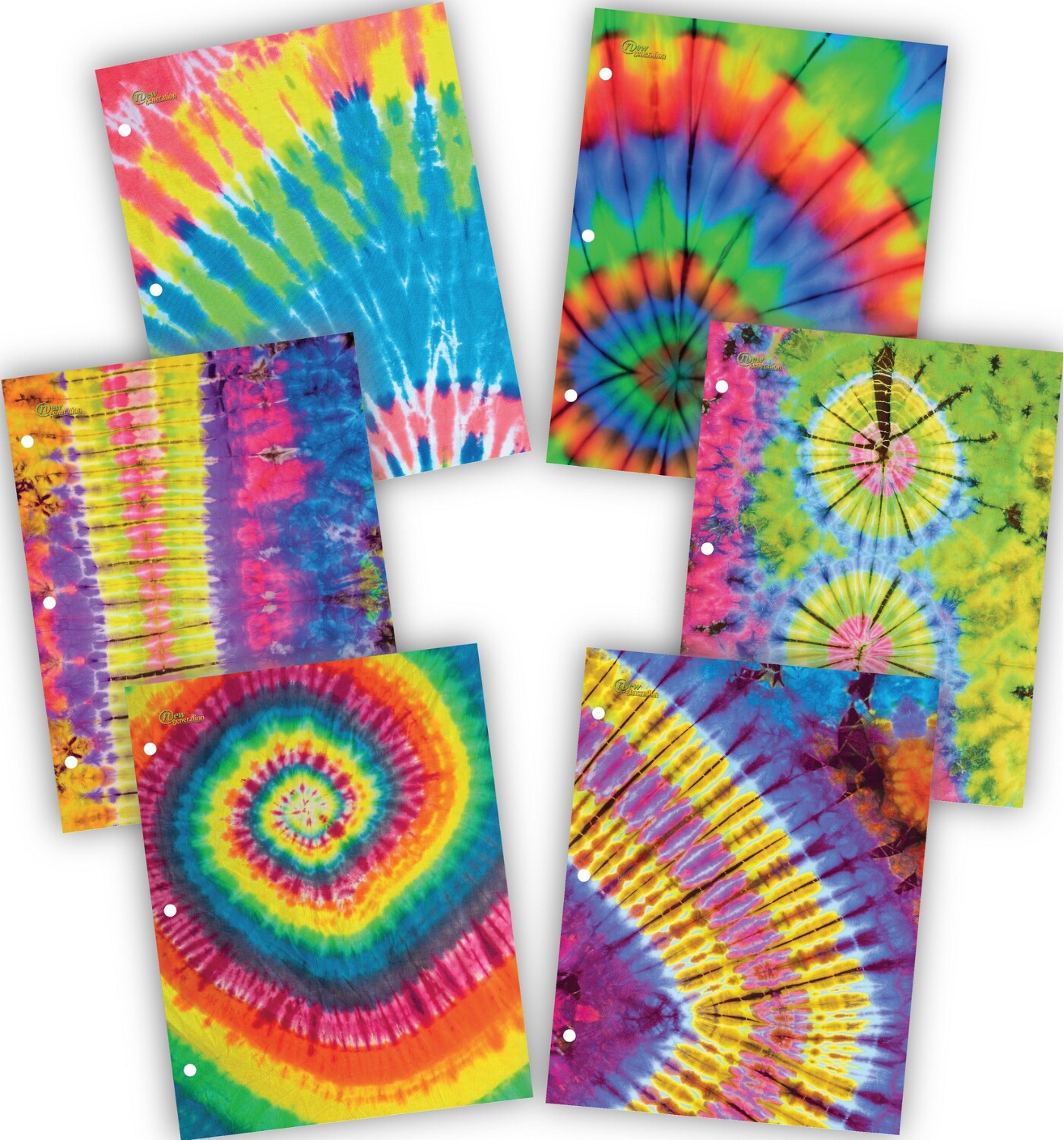 New Generation - Tie Dye - 2 Pocket Folders , Fashion School Folders ...