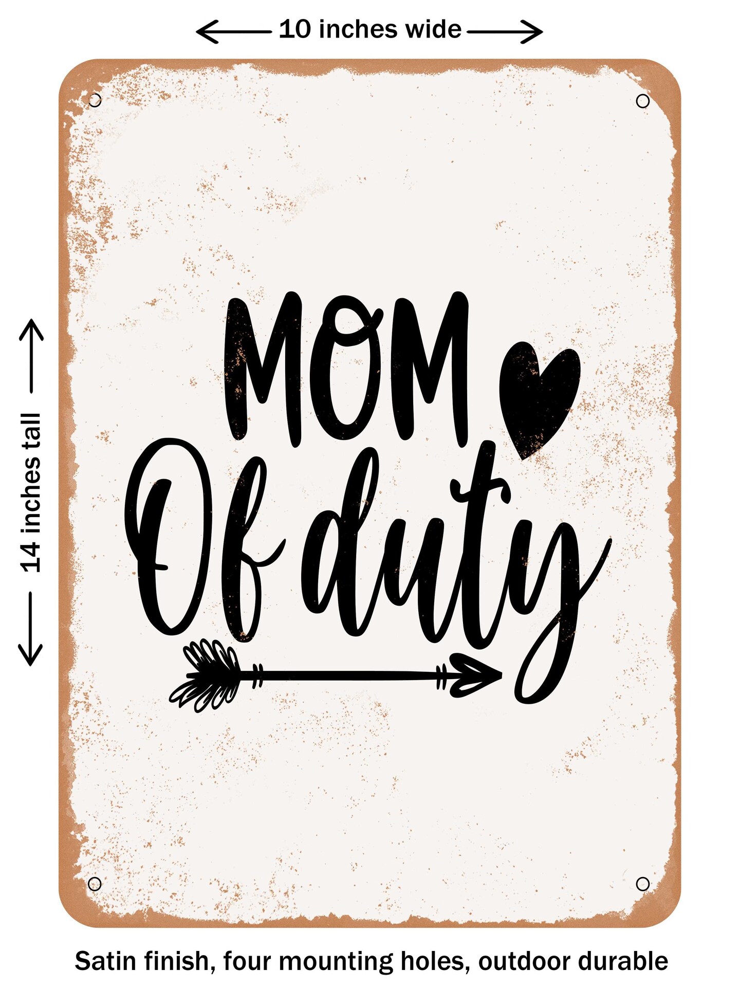 DECORATIVE METAL SIGN - Mom of Duty - Vintage Rusty Look | Signs | Michaels