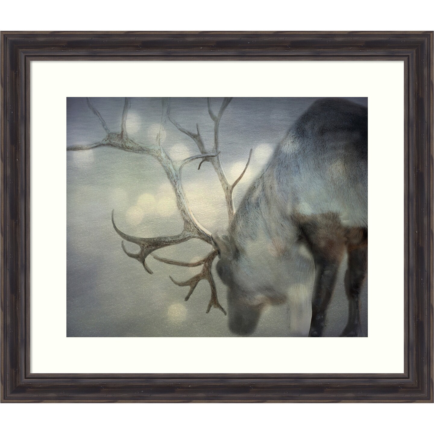 If On A Winters Night by Keri Bevan Wood Framed Wall Art Print 28 in. W ...