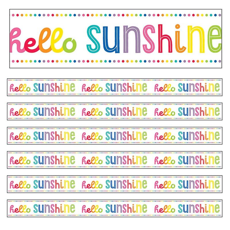 Hello Sunshine Straight Border, 36 Feet Per Pack, 6 Packs | Stencils ...