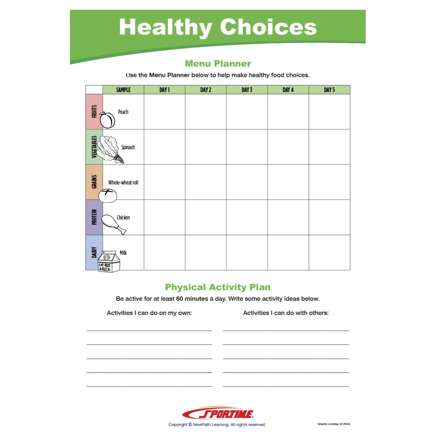 Sportime Making Healthy Decisions Visual Learning Guide, 4 Pages ...