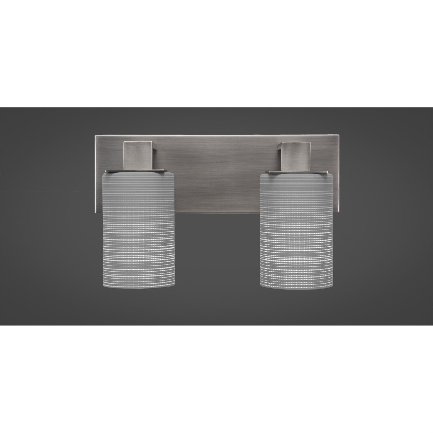Apollo 2 Light Bath Bar Shown In Graphite Finish With 4" Gray Glass ...