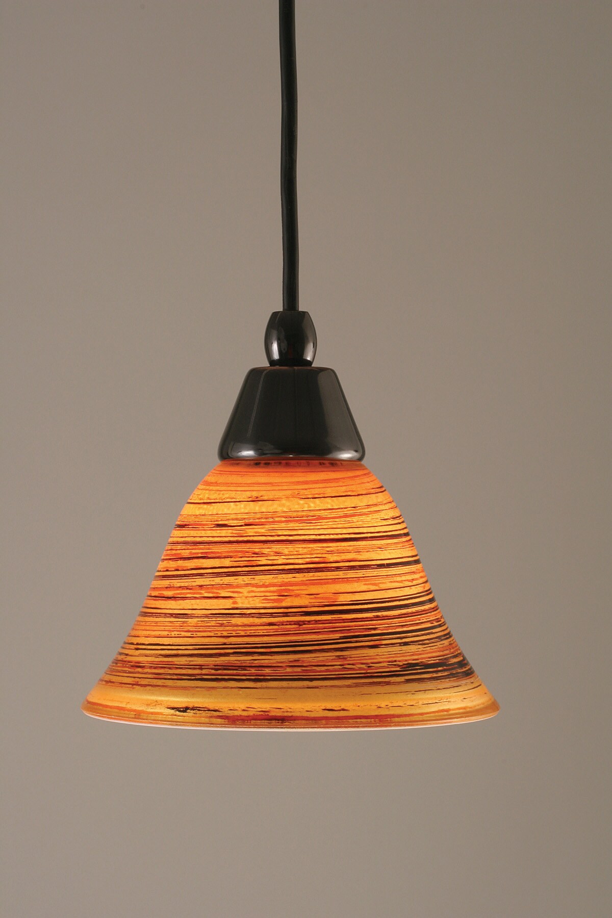 Cord Mini Pendant Shown In Black Copper Finish With 7 Firre Saturn ...