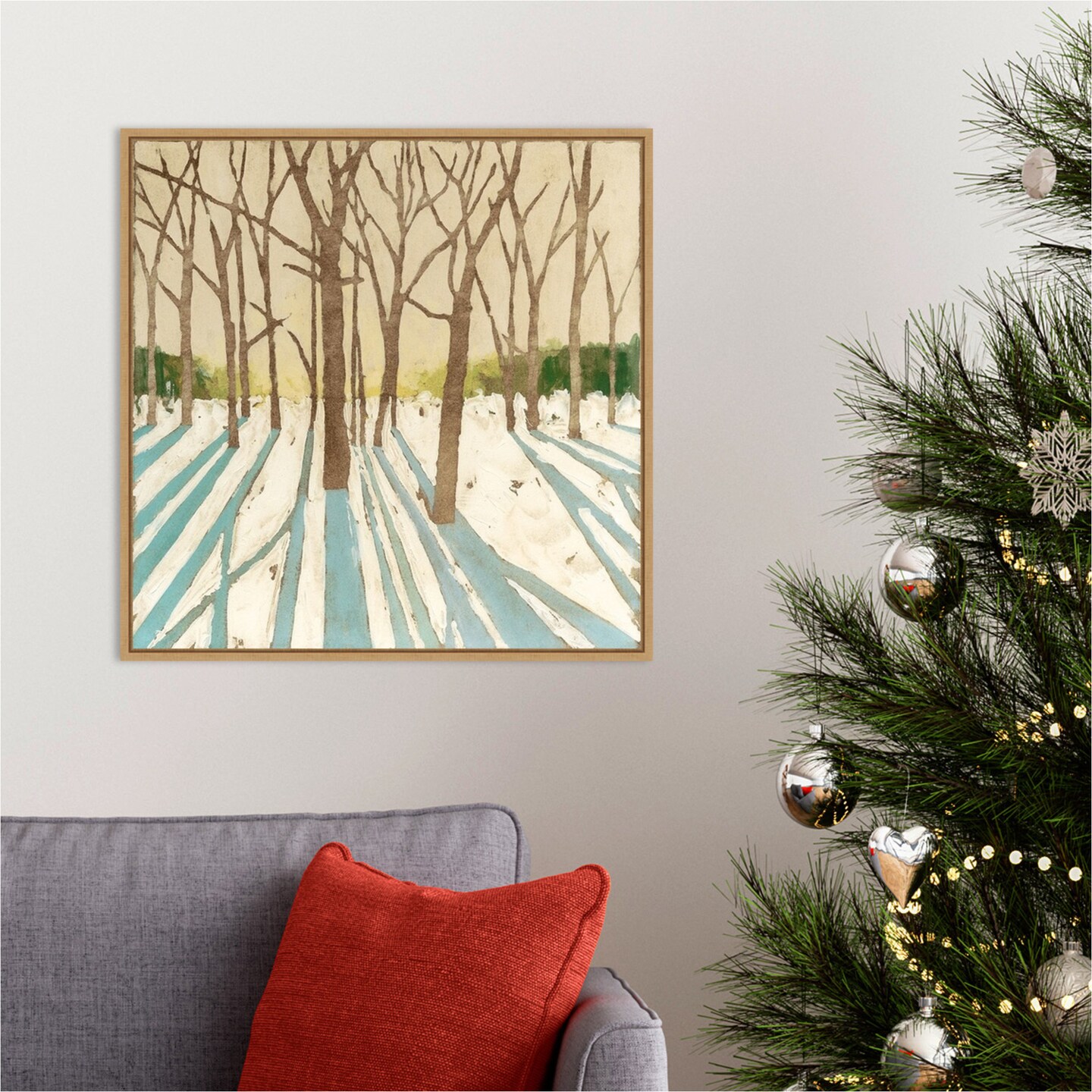 Winter Shadows I by Megan Meagher 22-in. W x 22-in. H. Canvas Wall Art ...