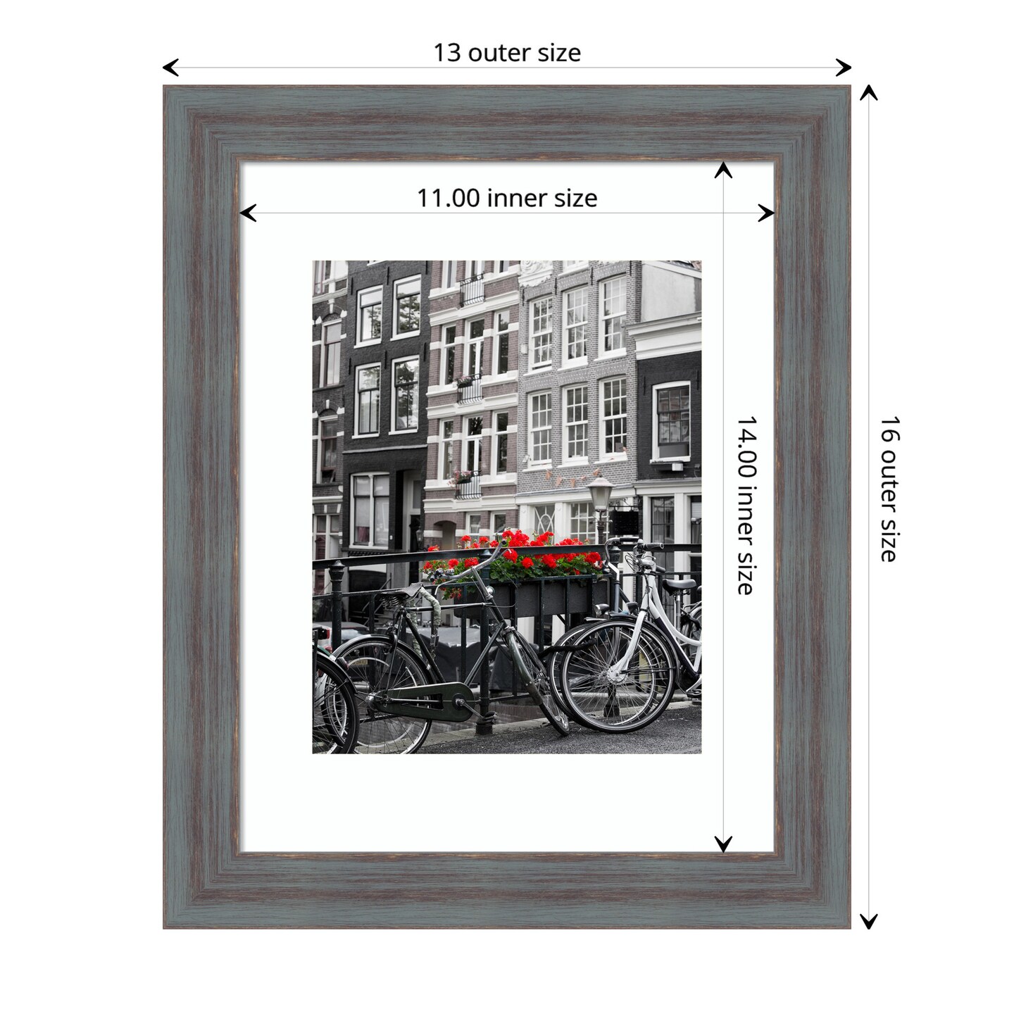 Dixie Grey Rustic Wood Picture Frame, Size: 11x14 Matted 8x10 | Michaels
