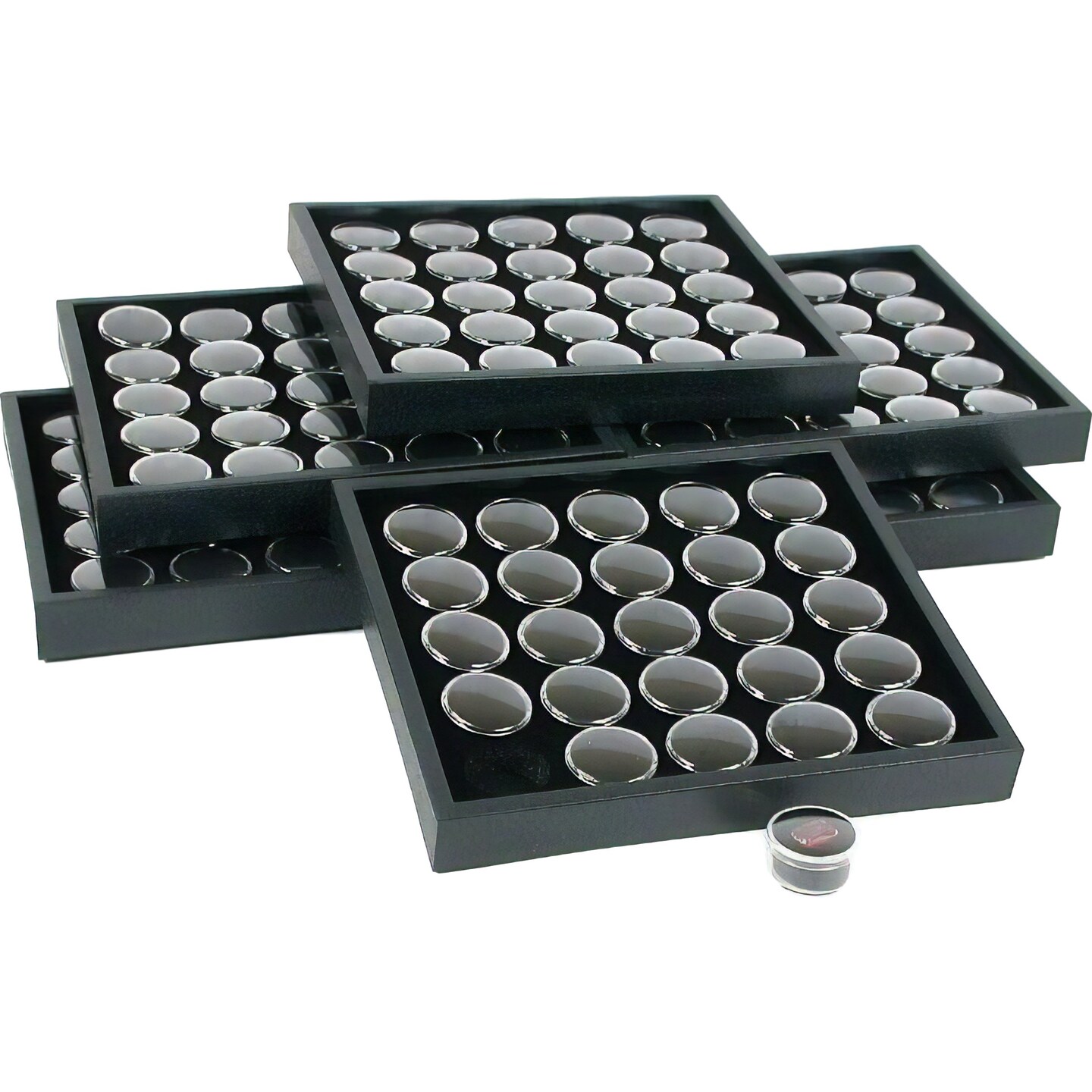 6 25 Black Gem Jars Display & Stackable Tray | Michaels