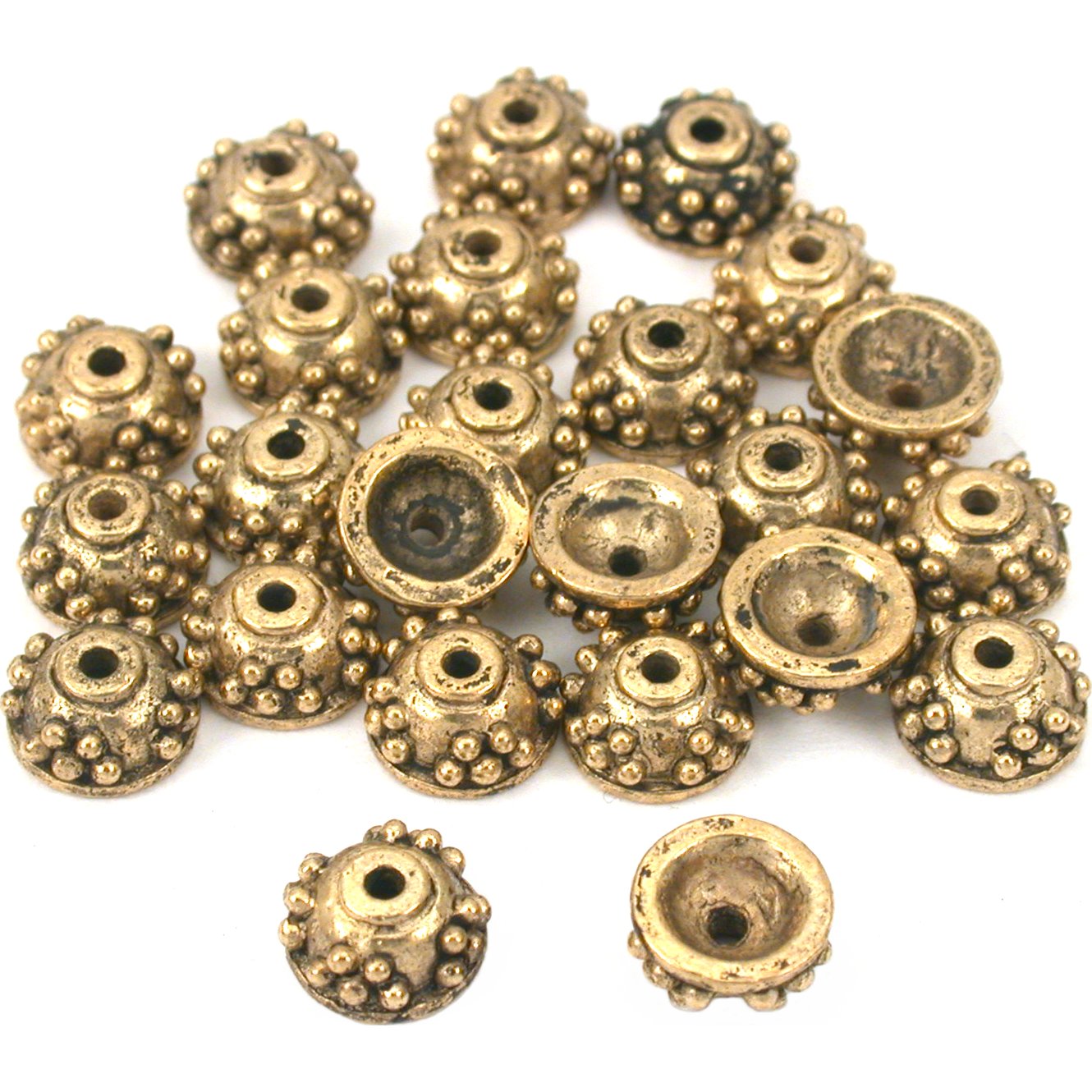 Bali Bead End Caps Antique Gold Plated 7mm Approx 24 | Michaels