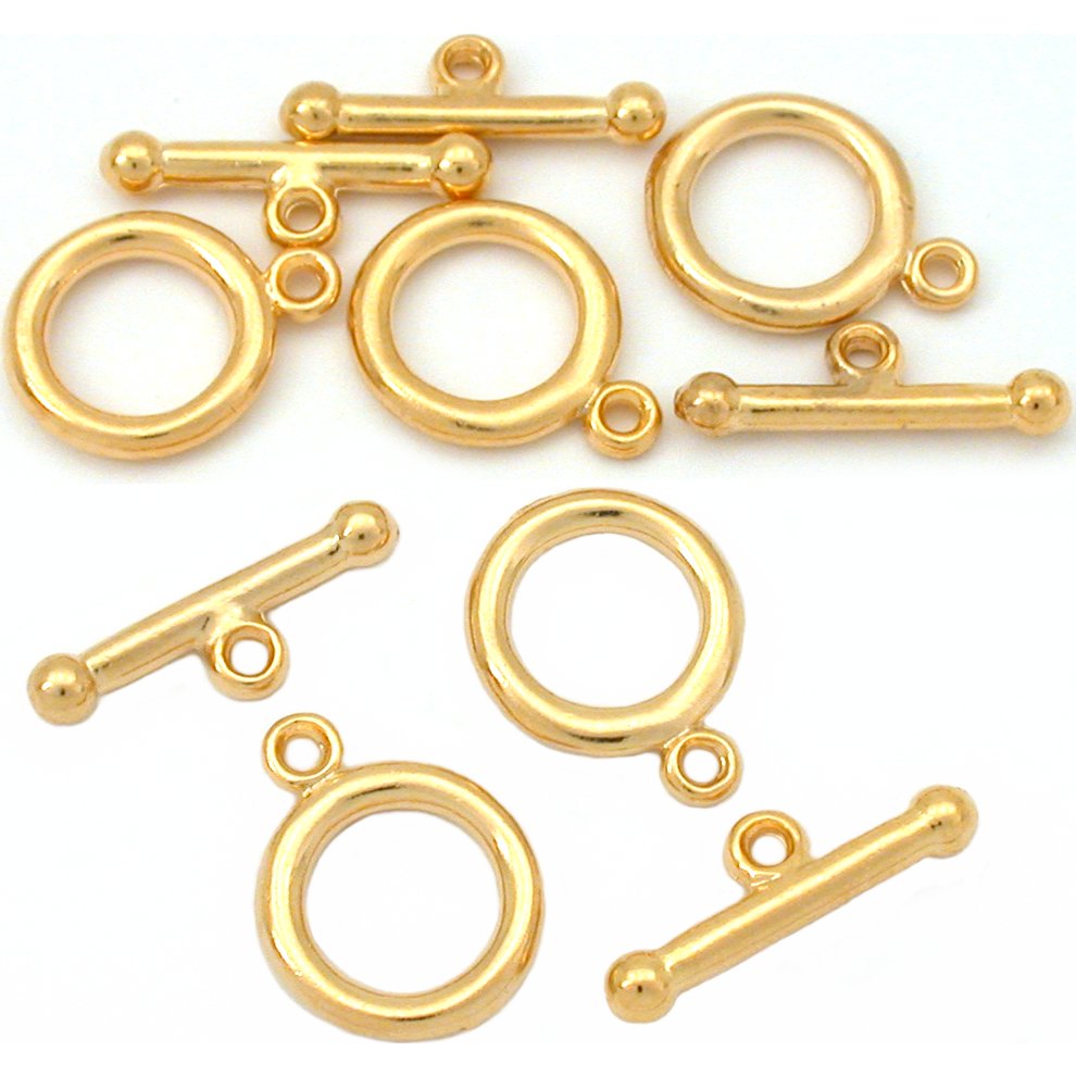 5 Sets Real Gold Plated Toggle Clasp Beading 12.5mm | Michaels