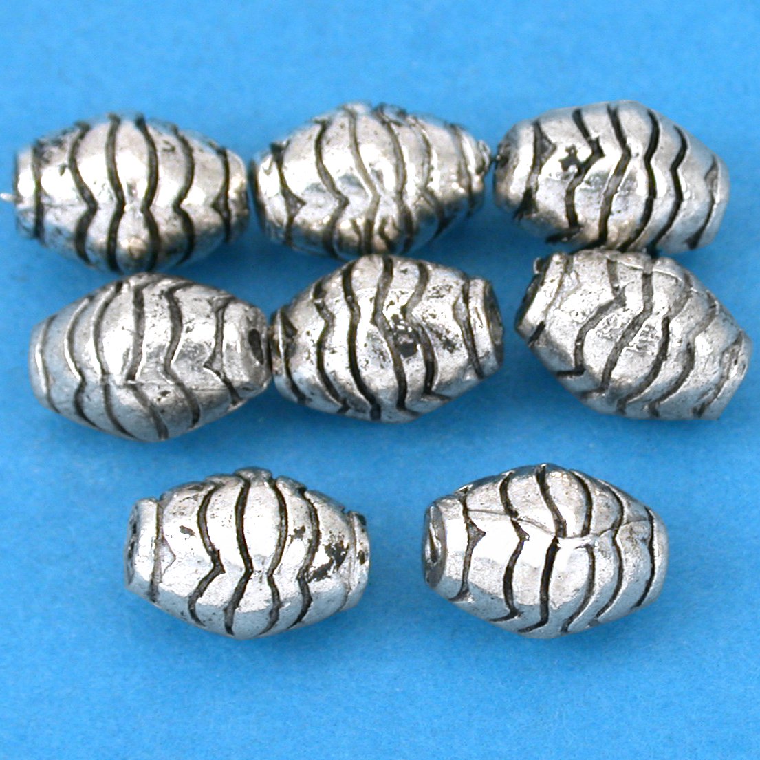 15g Bali Barrel Beads Antq Silver Plated 10mm Approx 8 | Michaels