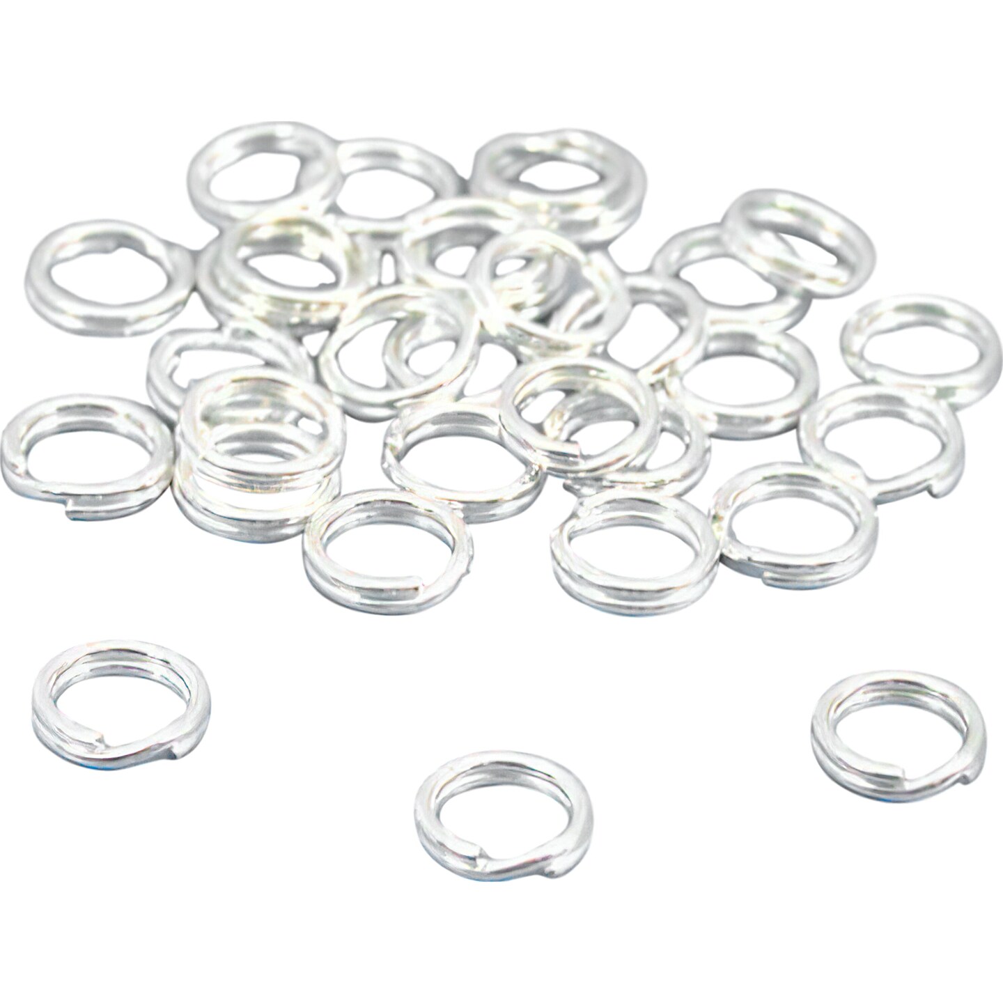 15 Sterling Silver Charms Jewelry Split Rings 6mm | Michaels