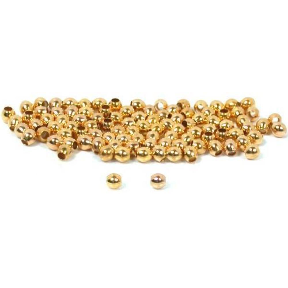 100 Ball Beads Gold Plated Round Beading Stringing 2mm | Michaels
