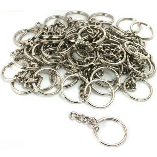50 Key Chain Craft Wallet Nickel Plated Findings 28mm New | Michaels