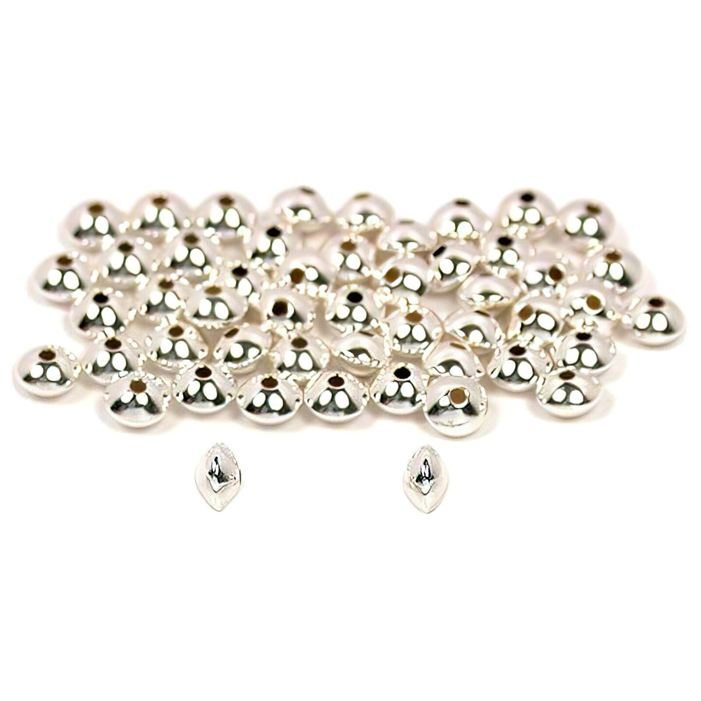 50 Saucer Beads Sterling Silver Beading Stringing Parts | Michaels