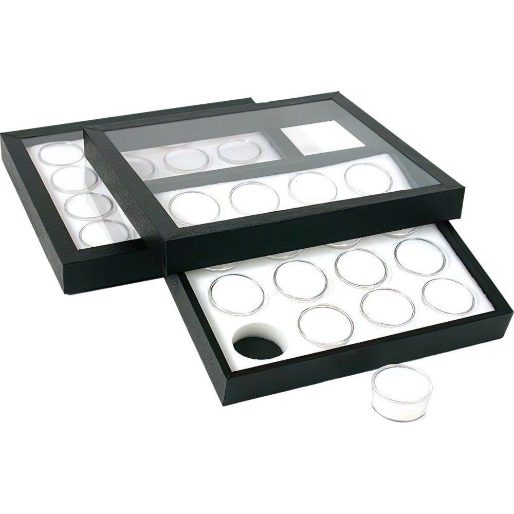 32 Gem Jars White Display Tray Travel Case Acrylic Lid | Michaels