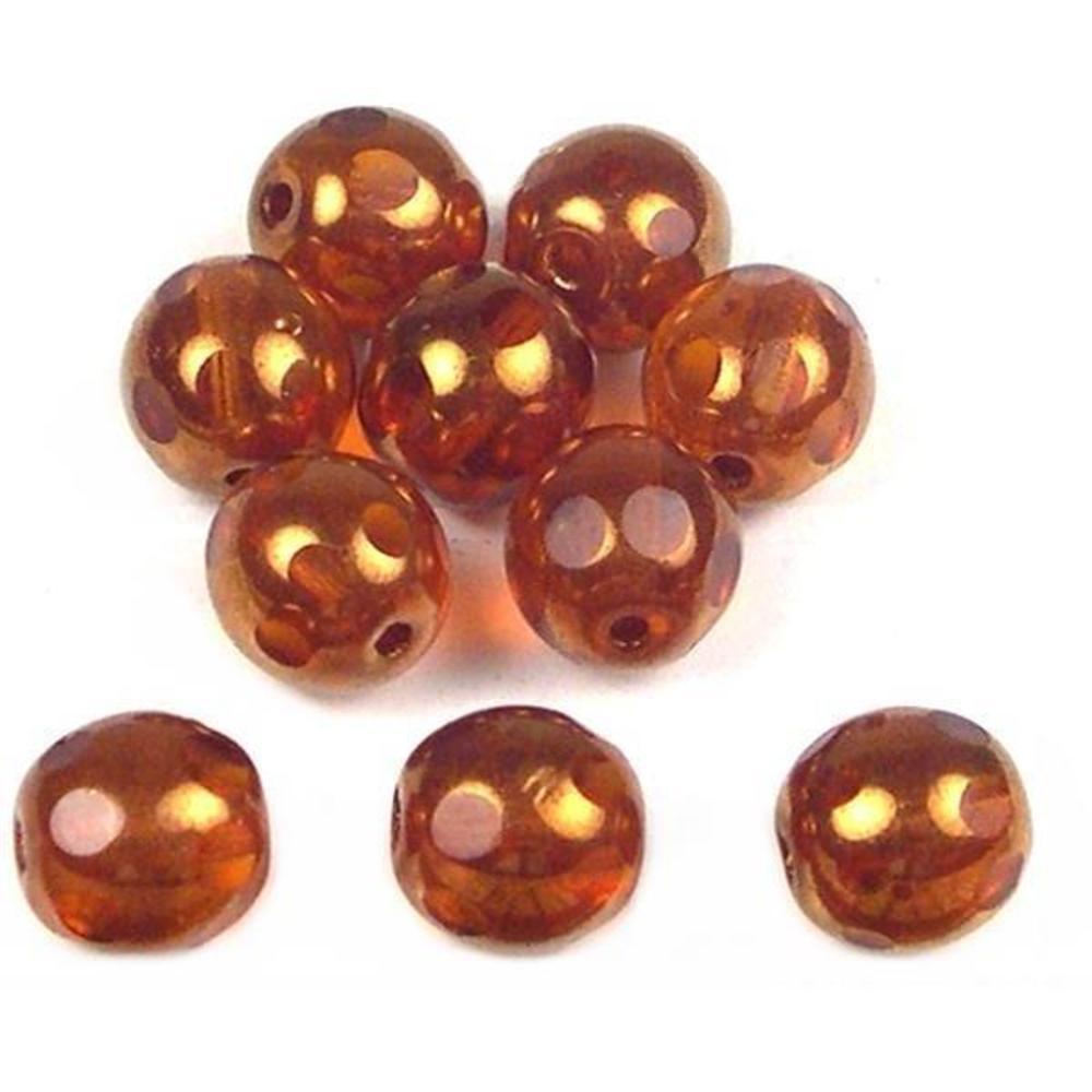 10 Topaz Color Harlequin Glass Spotted Beads 8mm Part | Michaels