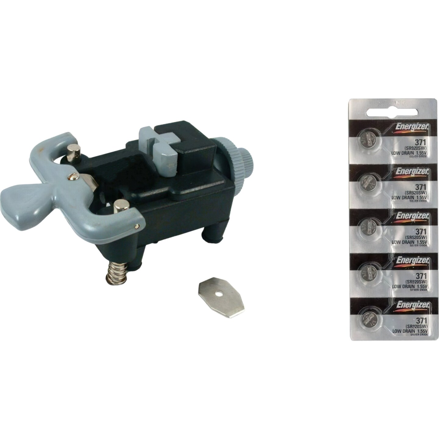 5 Energizer 371/370 Button Cell Batteries with Snap Back Case Opener ...