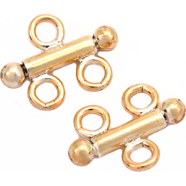 2 14k Gold Filled Double Bead Connector Strand Reducer | Michaels