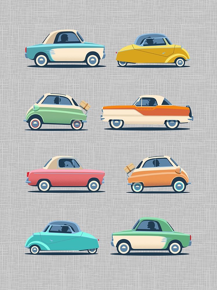 Vintage Micro Cars Poster Print by James Theodore # T738D | Michaels