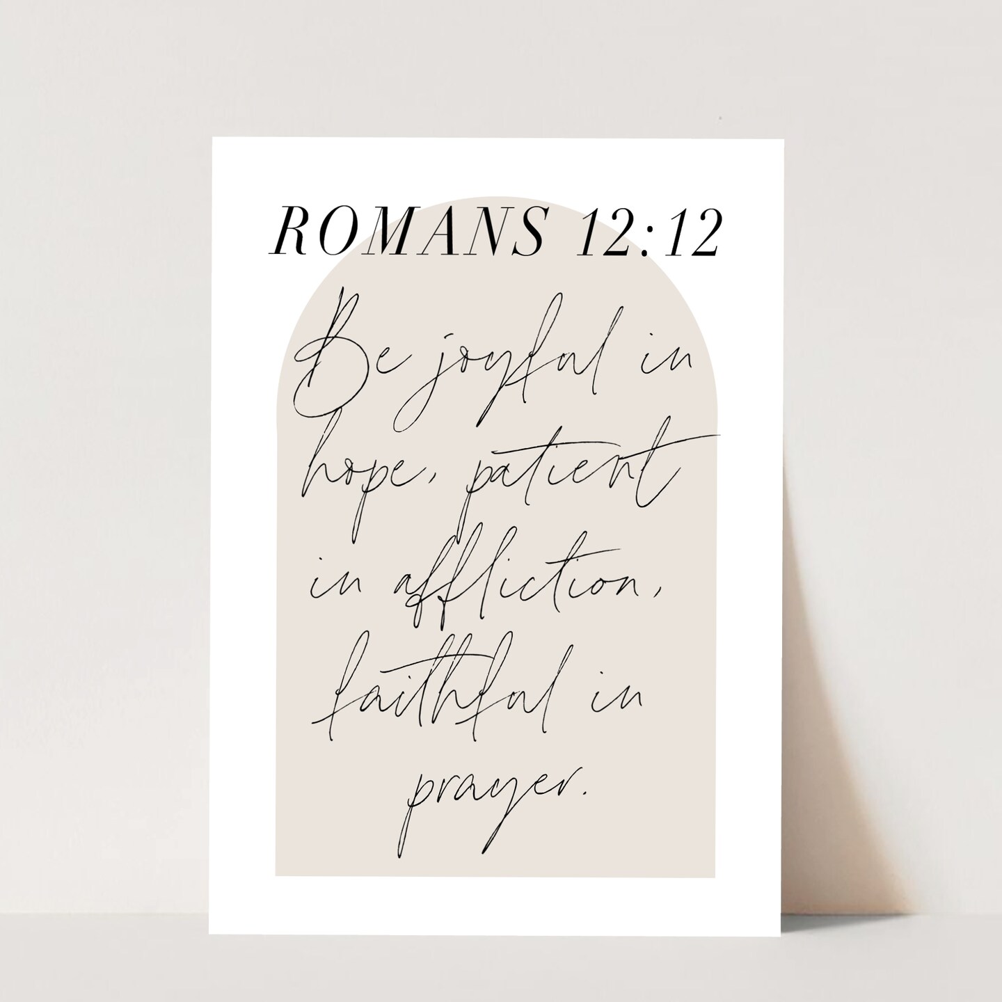 Be joyful in hope, patient in affliction, faithful in prayer -Romans 12 ...