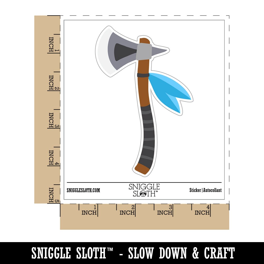 Tomahawk Native American Axe Tool Weapon Waterproof Vinyl Phone Tablet ...