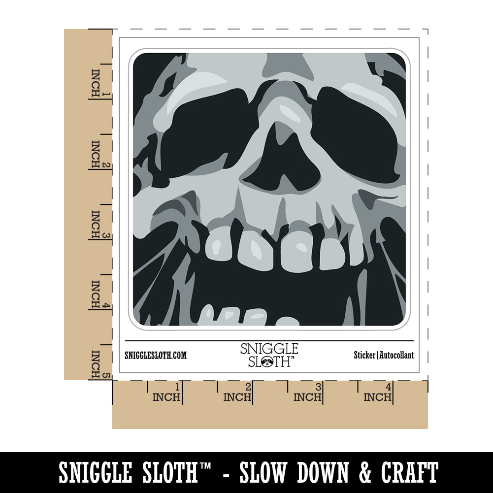 Negative Skull Spooky Bone Face Halloween Waterproof Vinyl Phone Tablet ...
