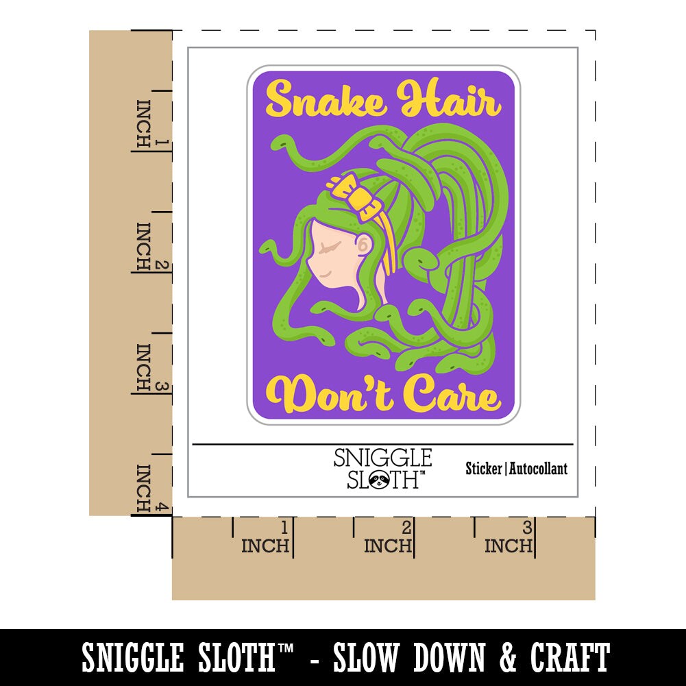 Medusa Snake Hair Don't Care Waterproof Vinyl Phone Tablet Laptop Water ...