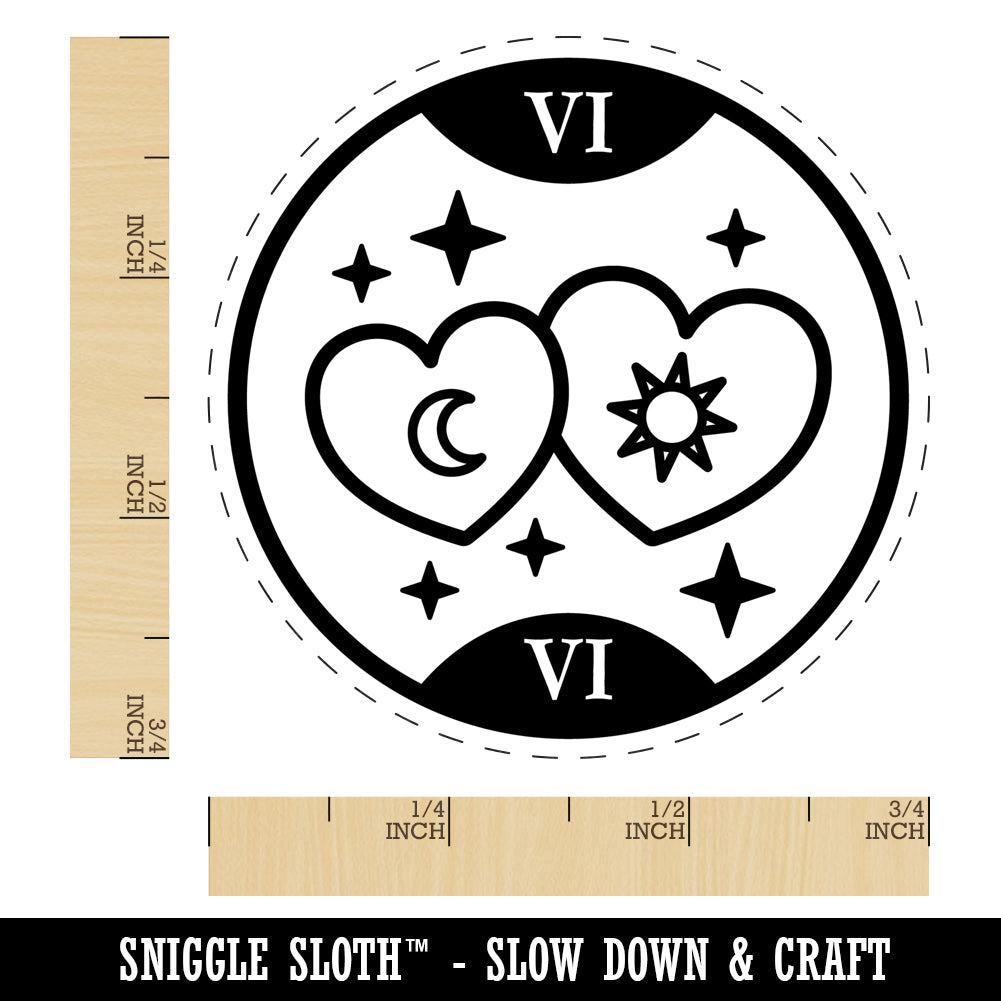 The Lovers Tarot Card Self-Inking Rubber Stamp Ink Stamper for Stamping ...