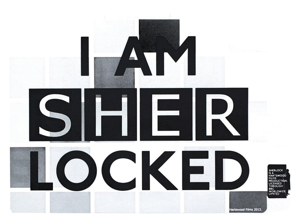 Sherlock Holmes "I Am Sher Locked" Sticker | Michaels