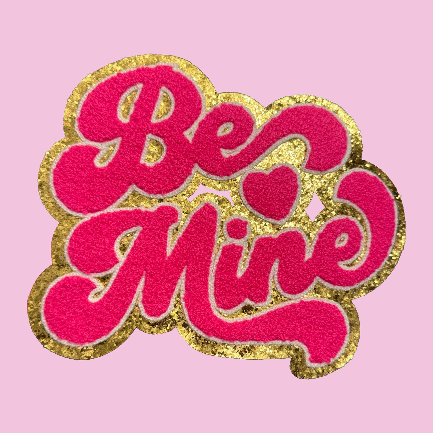 Be Mine Cursive Chenille Patch | MakerPlace by Michaels