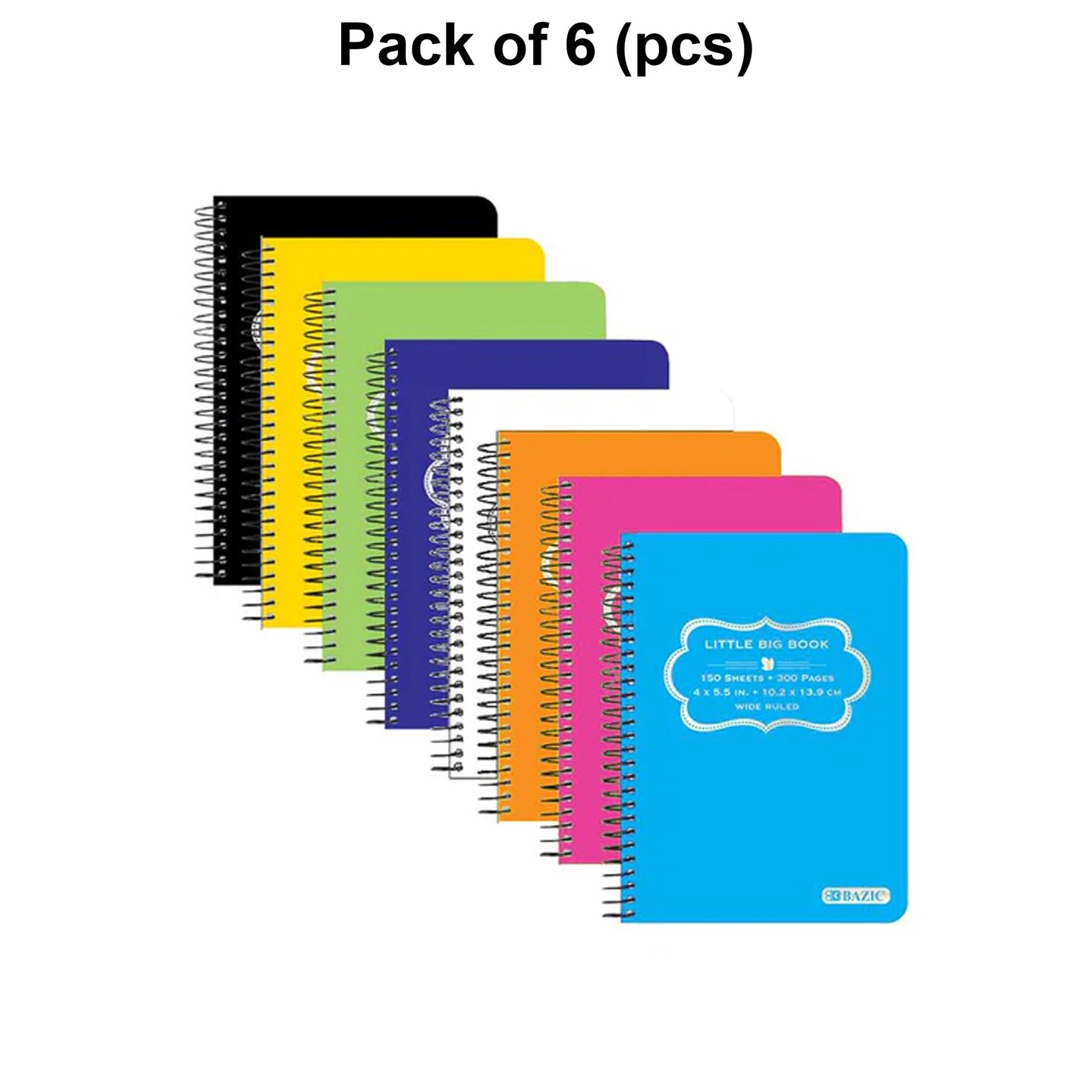 Spiral Fat Book Poly Cover 4" X 5.5" 150 Ct | Size: 4" x 5.5" inches ...