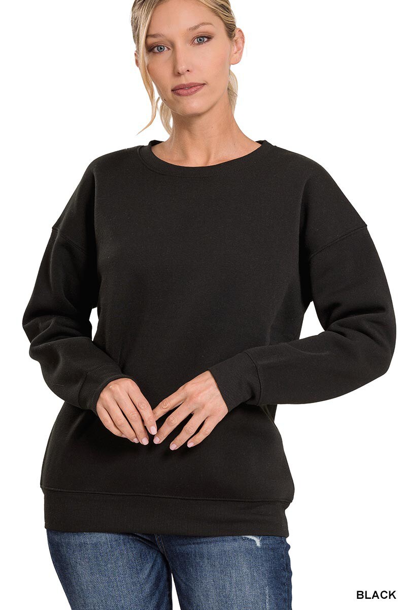 Women's Drop Shoulder Long Sleeve Pullover Sweatshirt | RADYAN® | Michaels