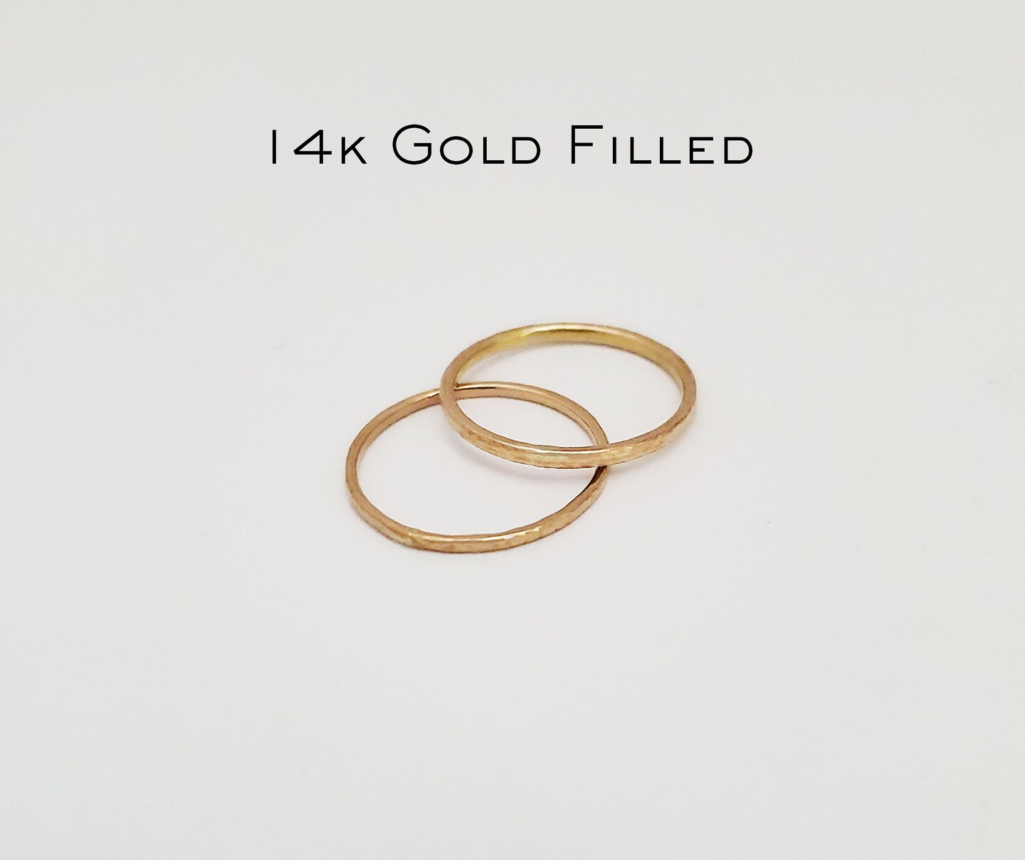 Ridiculously Simple 14K Gold Filled Stacking Band Ring - Thin Hammered ...