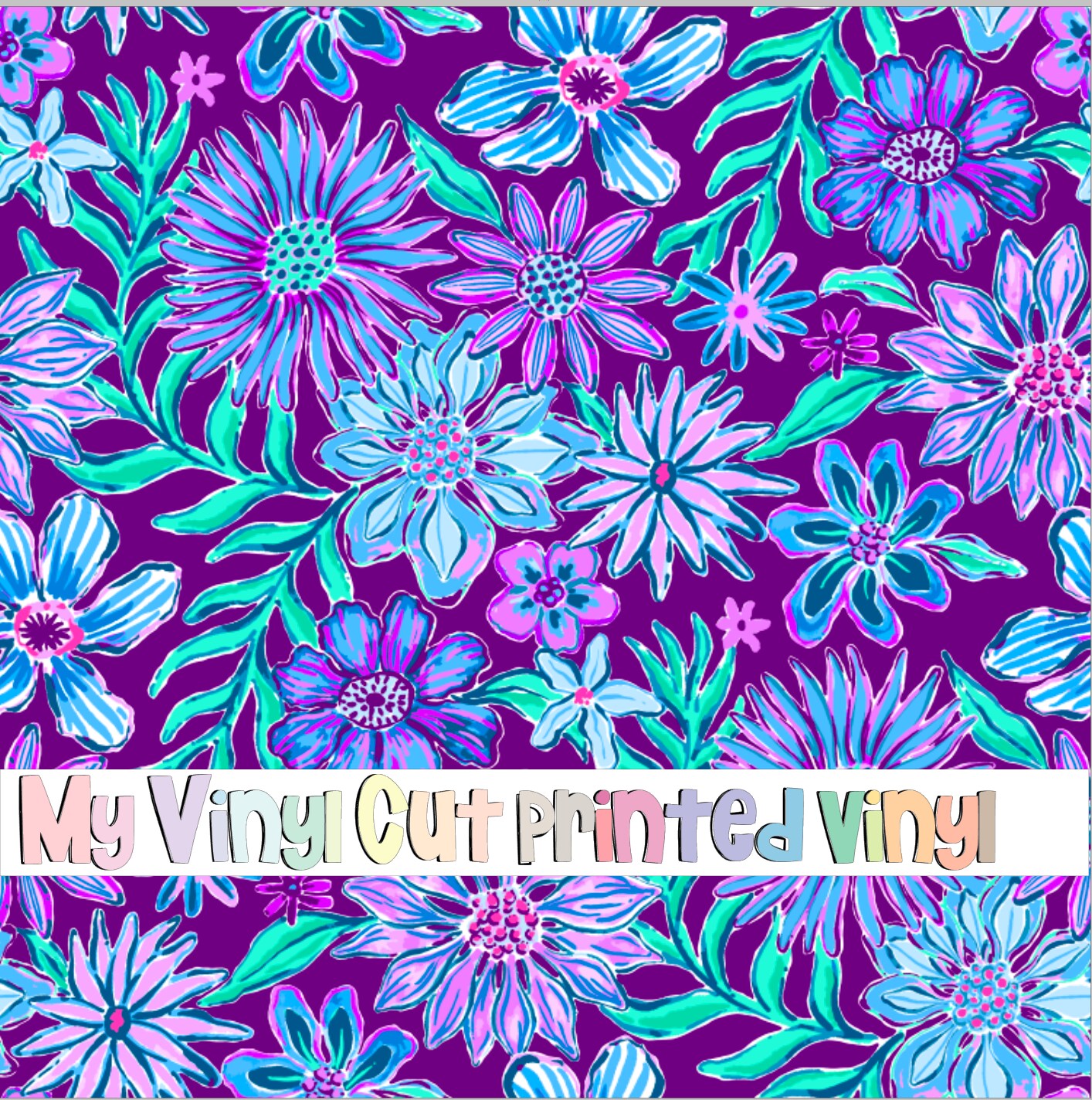 12 x 12 inch Sheet of Printed Vinyl or HTV in the Blue and Purple ...