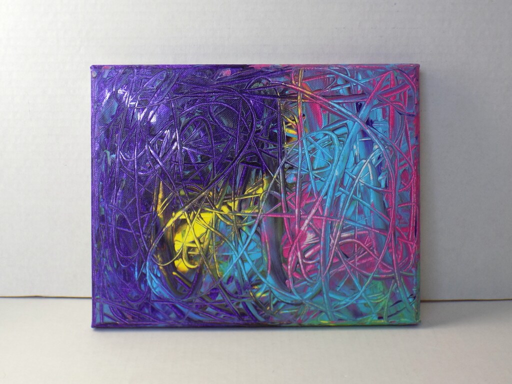 Joyfull Bright Acrylic Original Painting on 8" x 10" Canvas by ...