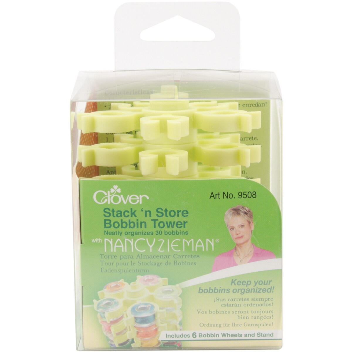 Clover Stack 'n Store Bobbin Tower W/Nancy Zieman-3.5"X3.75" | Michaels