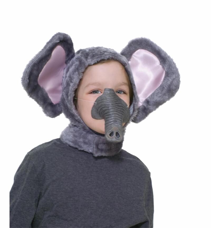 Elephant Hood & Nose Animal Costume Set Child Standard | Michaels