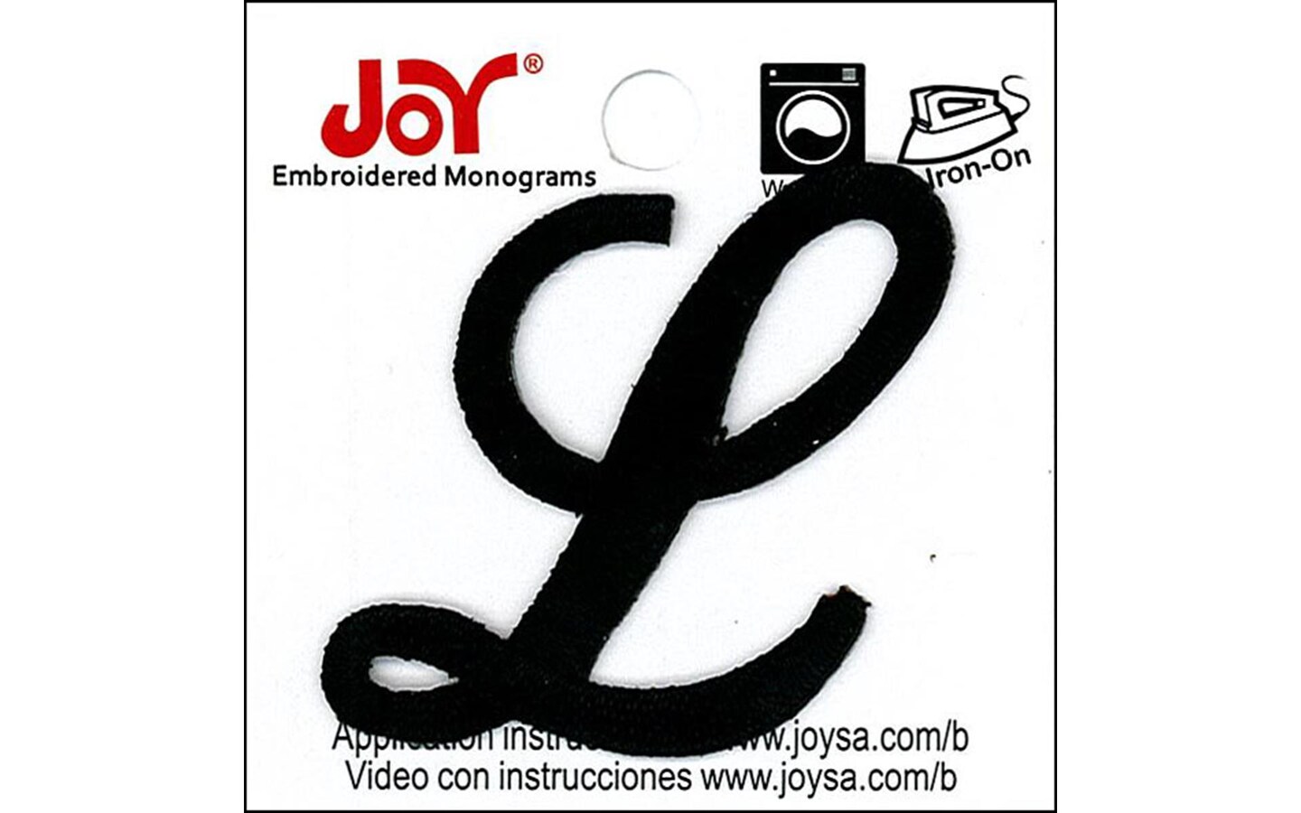 Joy Applique Letter Iron On Script 1.5" Black L | Michaels