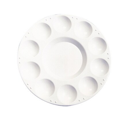 PLASTIC PALETTE TRAY 10 WELL ROUND 7-1/2 INCH | Michaels