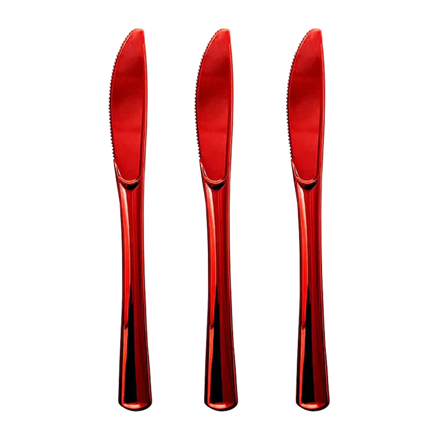 Shiny Metallic Red Plastic Knives (600 Knives) | Michaels