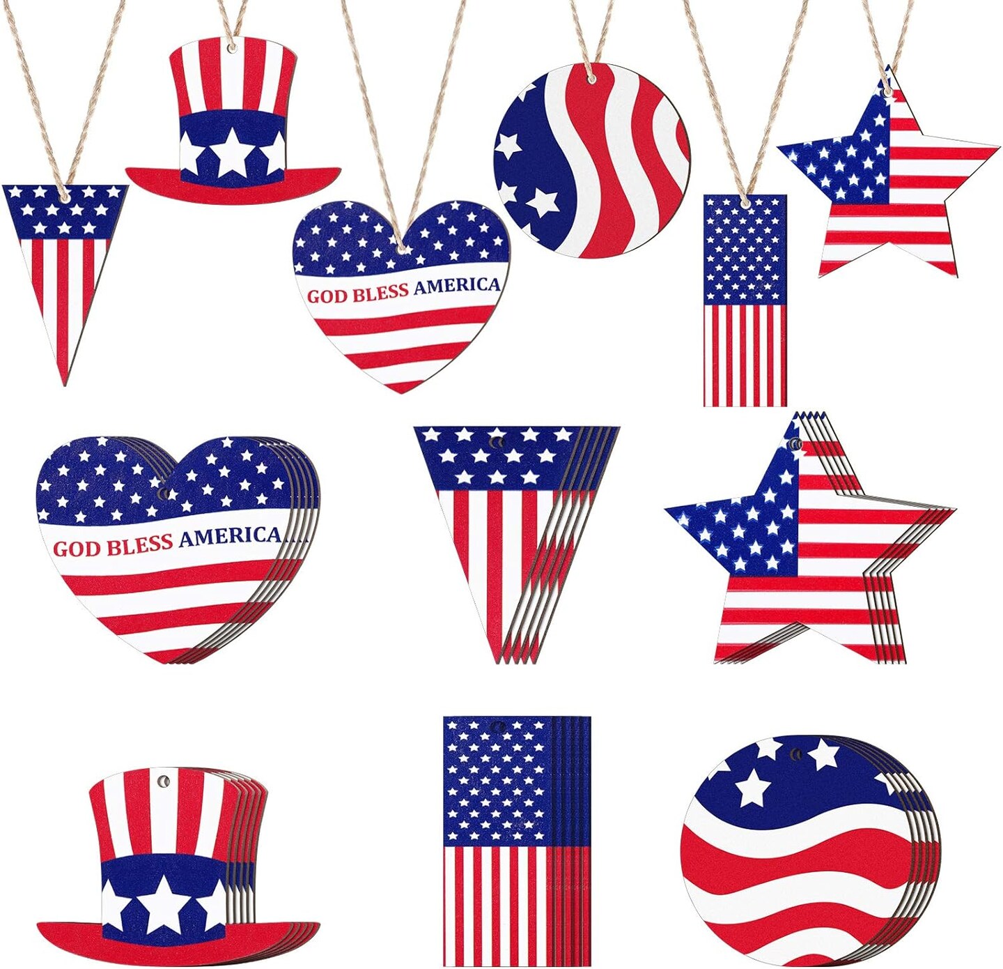 30 pieces Independence Day Decorations Patriotic ornament. | Michaels