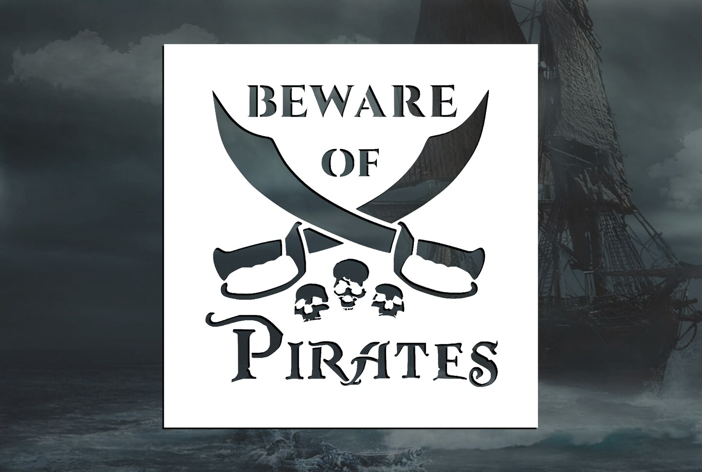 Beware of Pirates Reusable Stencil (Many Sizes) | MakerPlace by Michaels