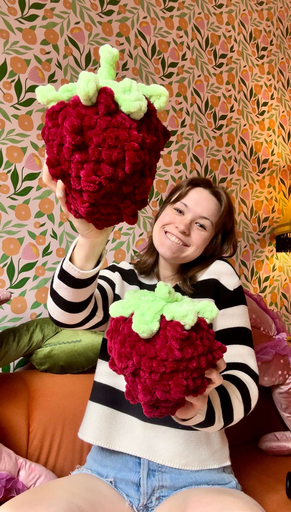 Crochet Raspberry | MakerPlace by Michaels