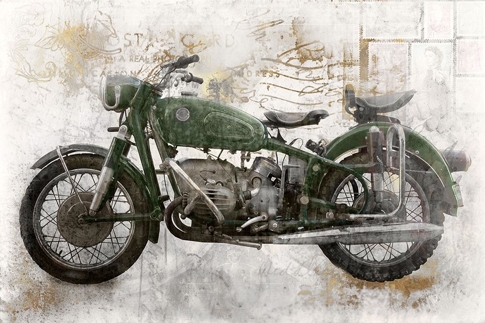 Green Motorcycle _ Poster Print by Roozbeh Roozbeh # OZ017A | Michaels