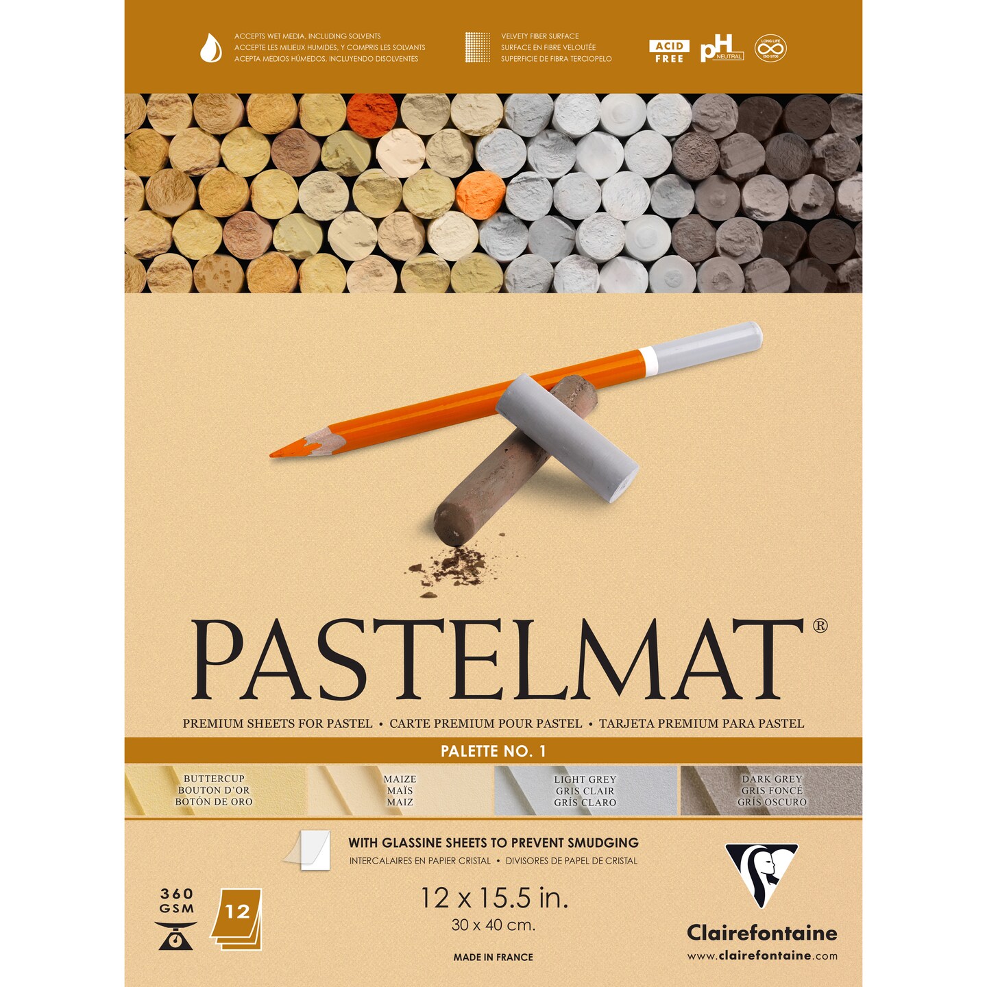 Clairefontaine Premium Pastelmat Pad, 12" x 15.5", PL1 | Michaels