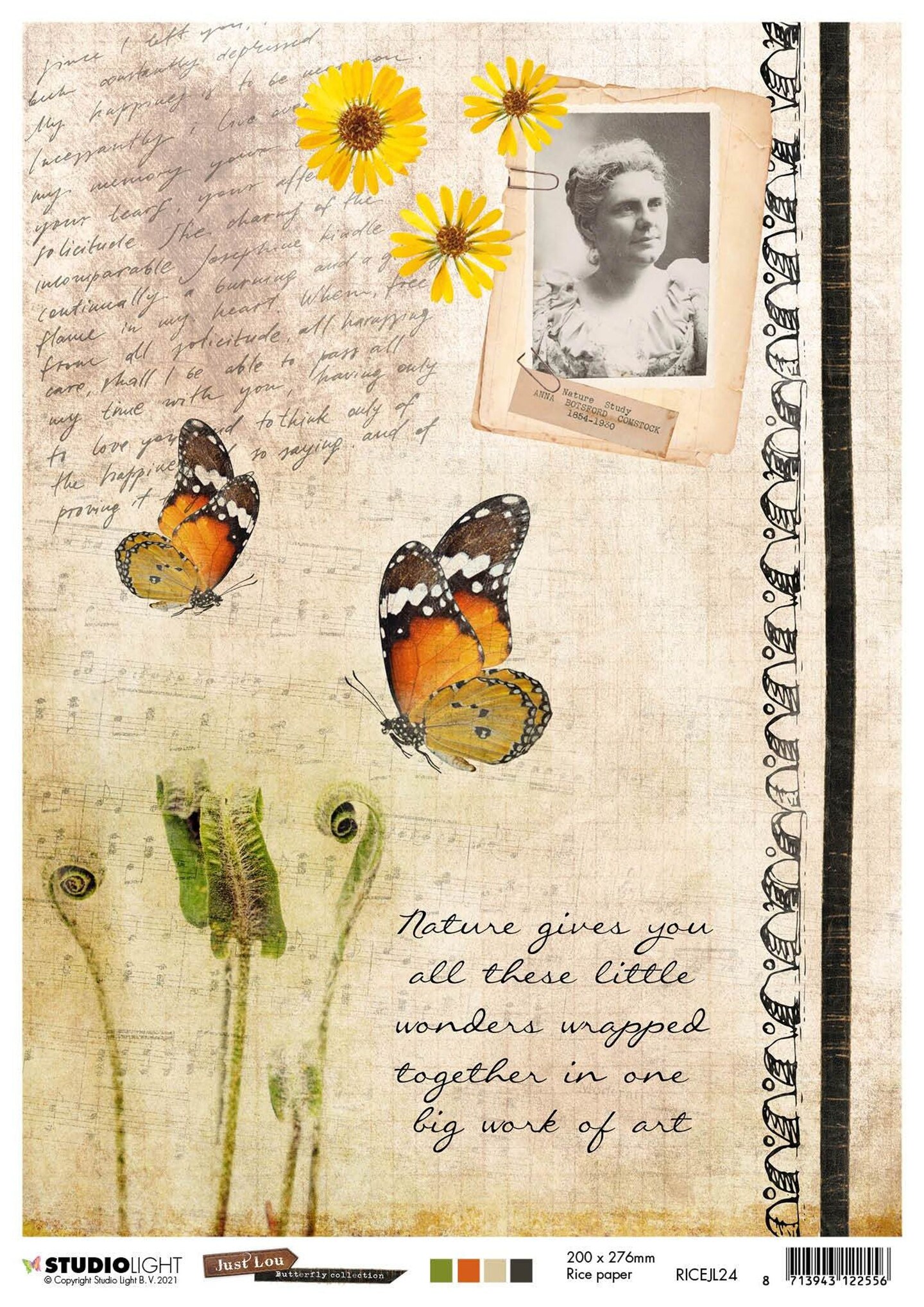 Studio Light Just Lou Rice Paper Butterfly Collection 210x297mm nr.24 ...