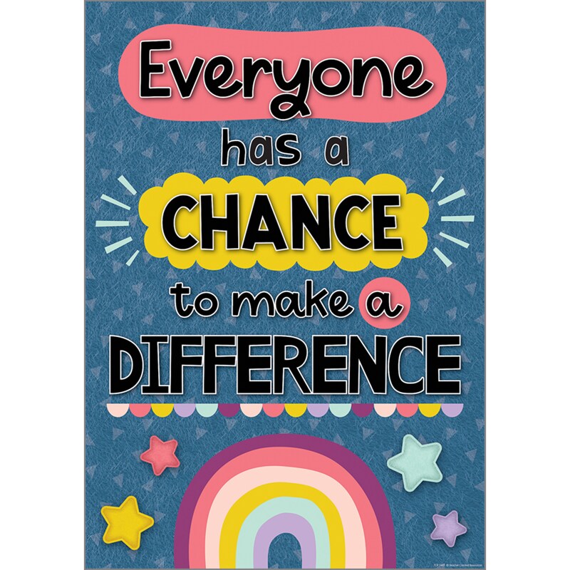 Everyone Has a Chance to Make a Difference Positive Poster, 13-3/8" x ...